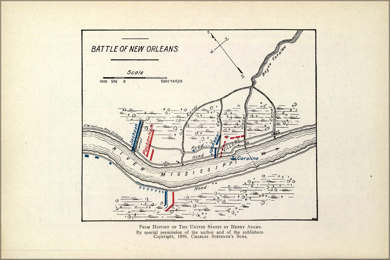 Poster, Many Sizes Available; Map of Battle of New Orleans - Etsy