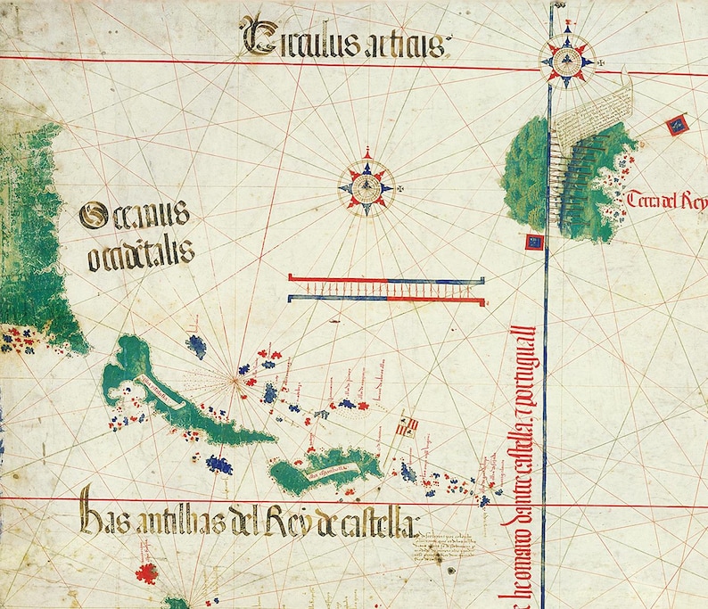 Poster, Many Sizes Available; Cantino Planisphere, World Map 1502 - Etsy