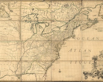 Early America Map - Etsy