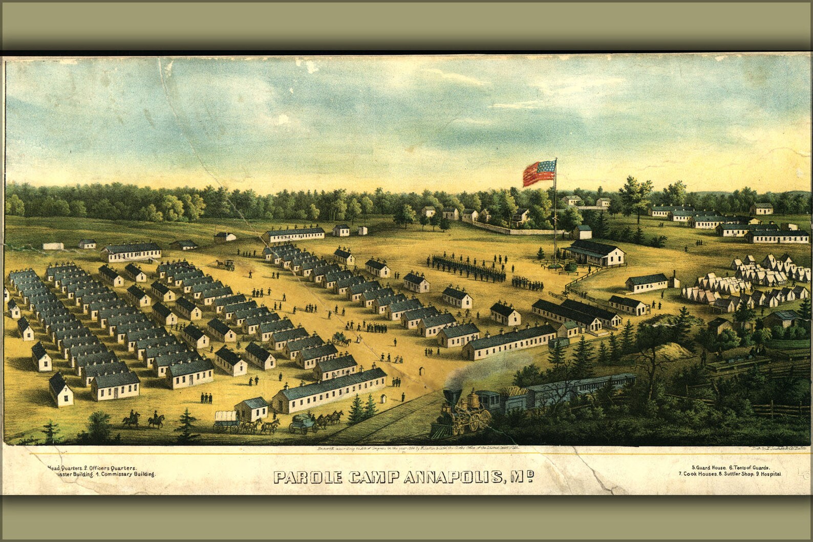 Poster, Many Sizes Available; Map of Parole Camp Annapolis, Maryland ...