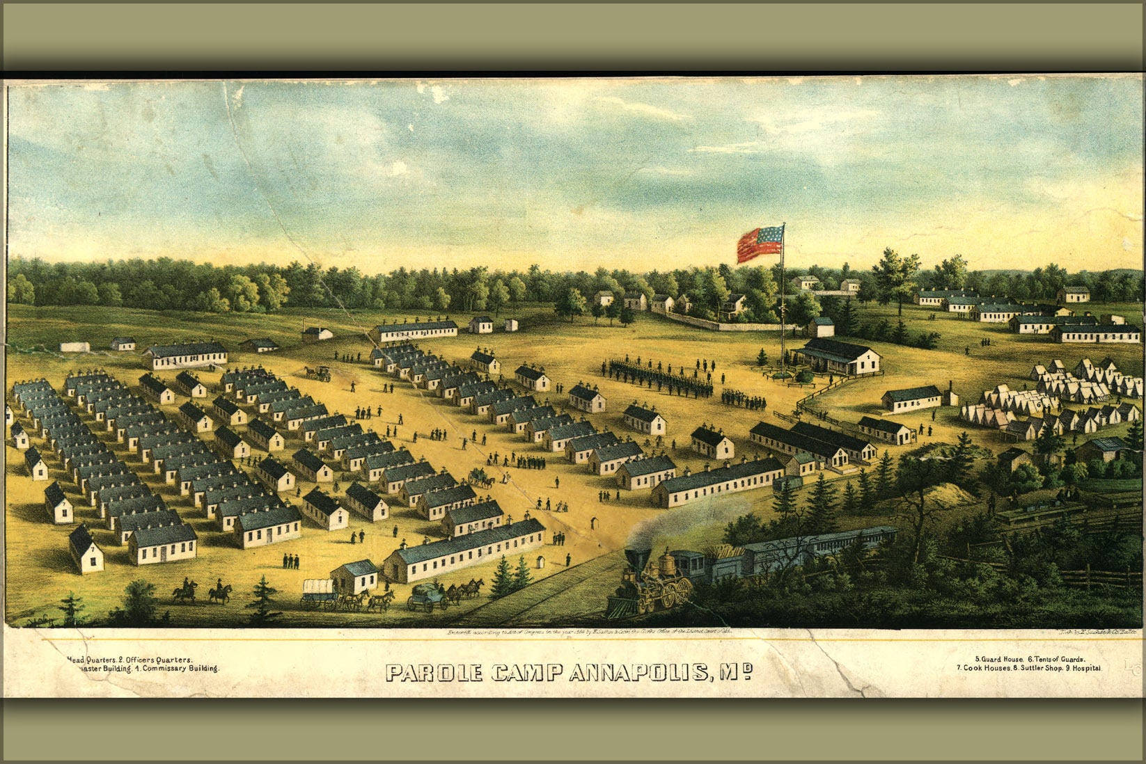 Poster, Many Sizes Available; Map of Parole Camp Annapolis, Maryland ...