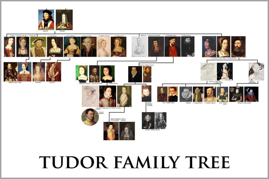 Poster, Many Sizes Available; Tudor Family Tree Tudor - Etsy