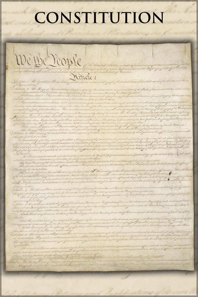 Poster, Many Sizes Available Constitution of the United States - Etsy