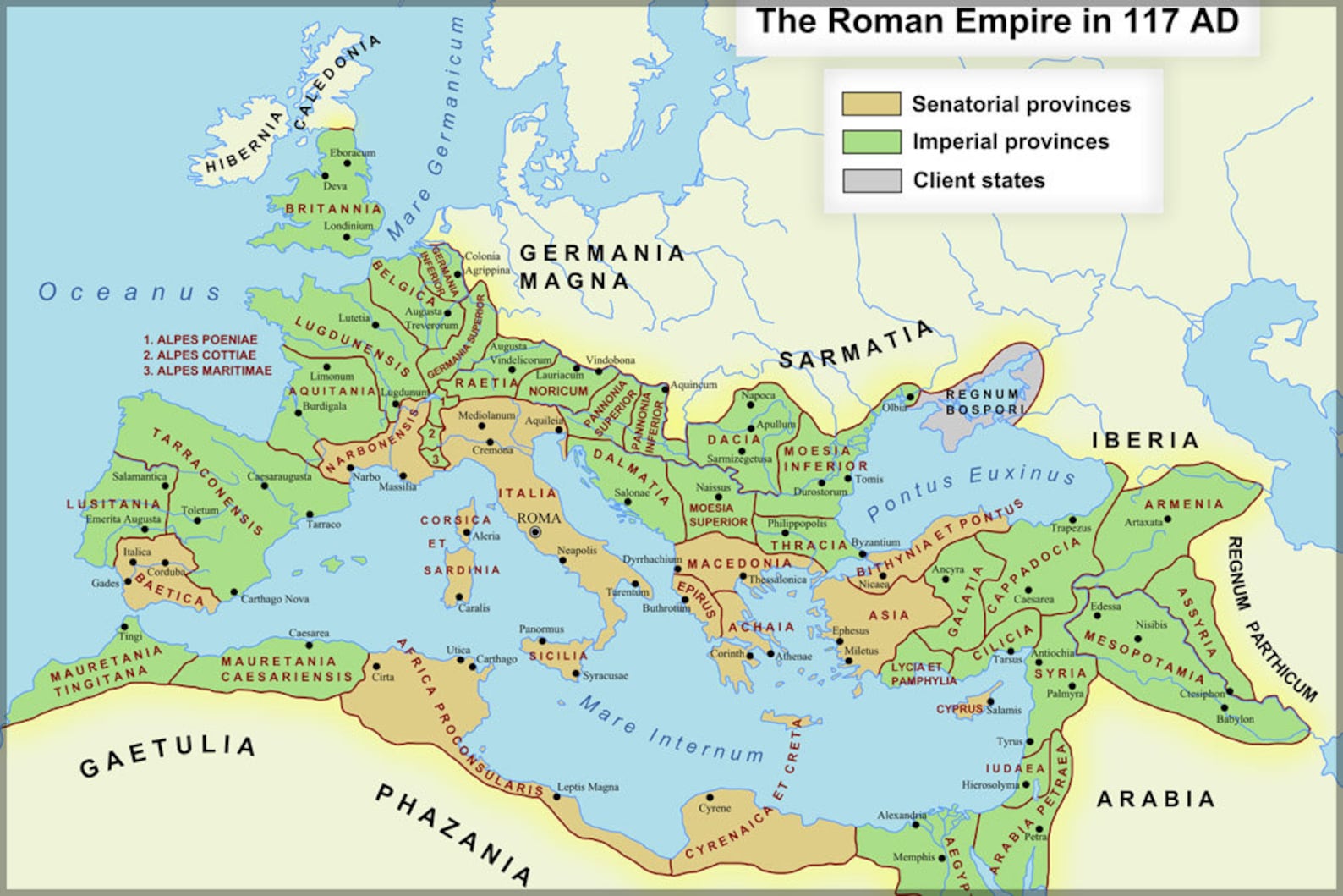 Poster, Many Sizes Available; Roman Empire at Its Greatest Extent Map ...