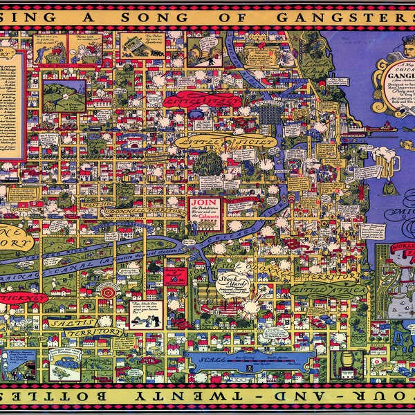 Chicago Gangland Map - Etsy