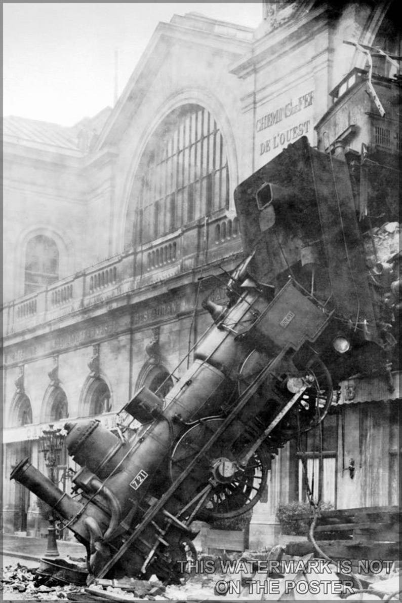 Poster, Many Sizes Available; Train Wreck at Montparnasse (1895) at ...