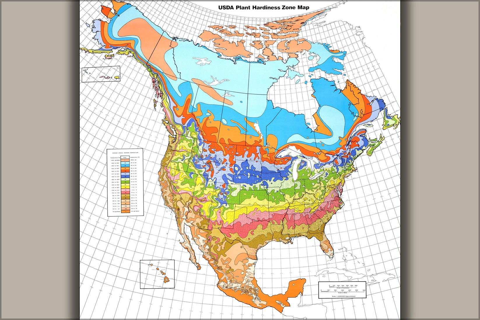 Poster, Many Sizes Available; Usda Plant Hardiness Zone Map Garden Seed ...