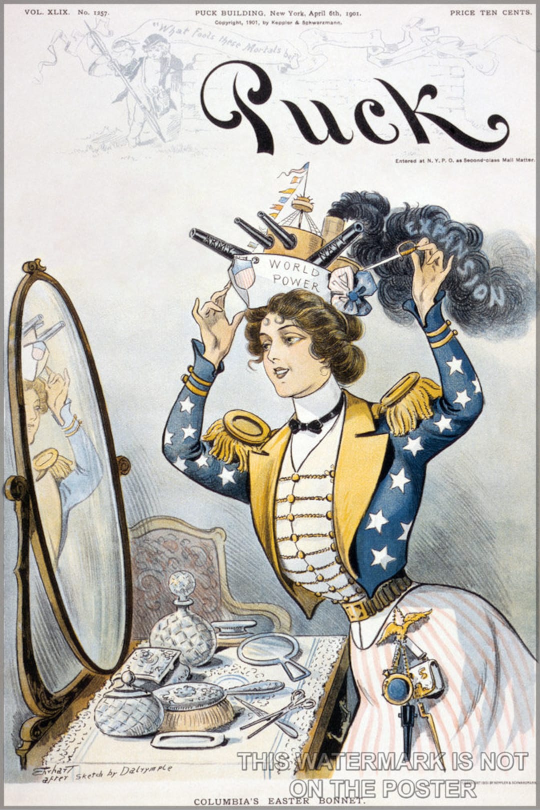 Poster, Many Sizes Available; Puck Magazine, 6 April 1901 - Etsy