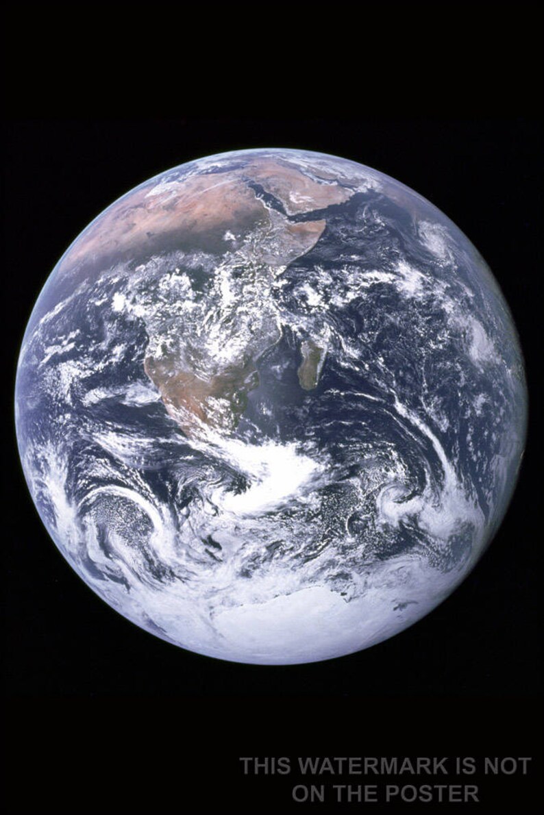 Poster, Many Sizes Available; Earth Eastern Hemisphere Seen From Apollo ...