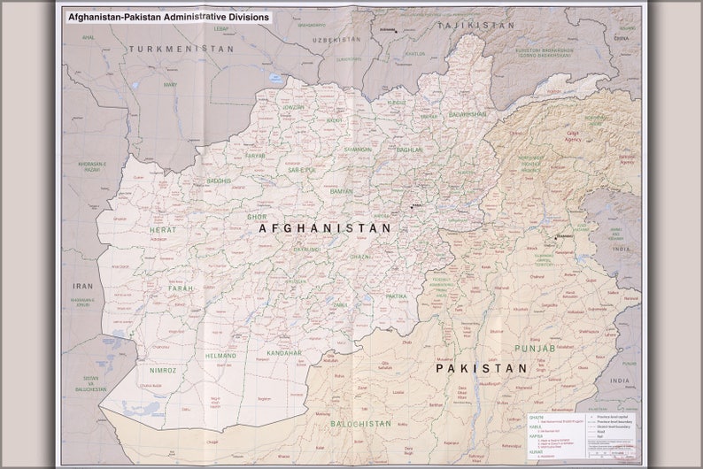 Poster, Many Sizes Available; Cia Map of Afghanistan Pakistan ...
