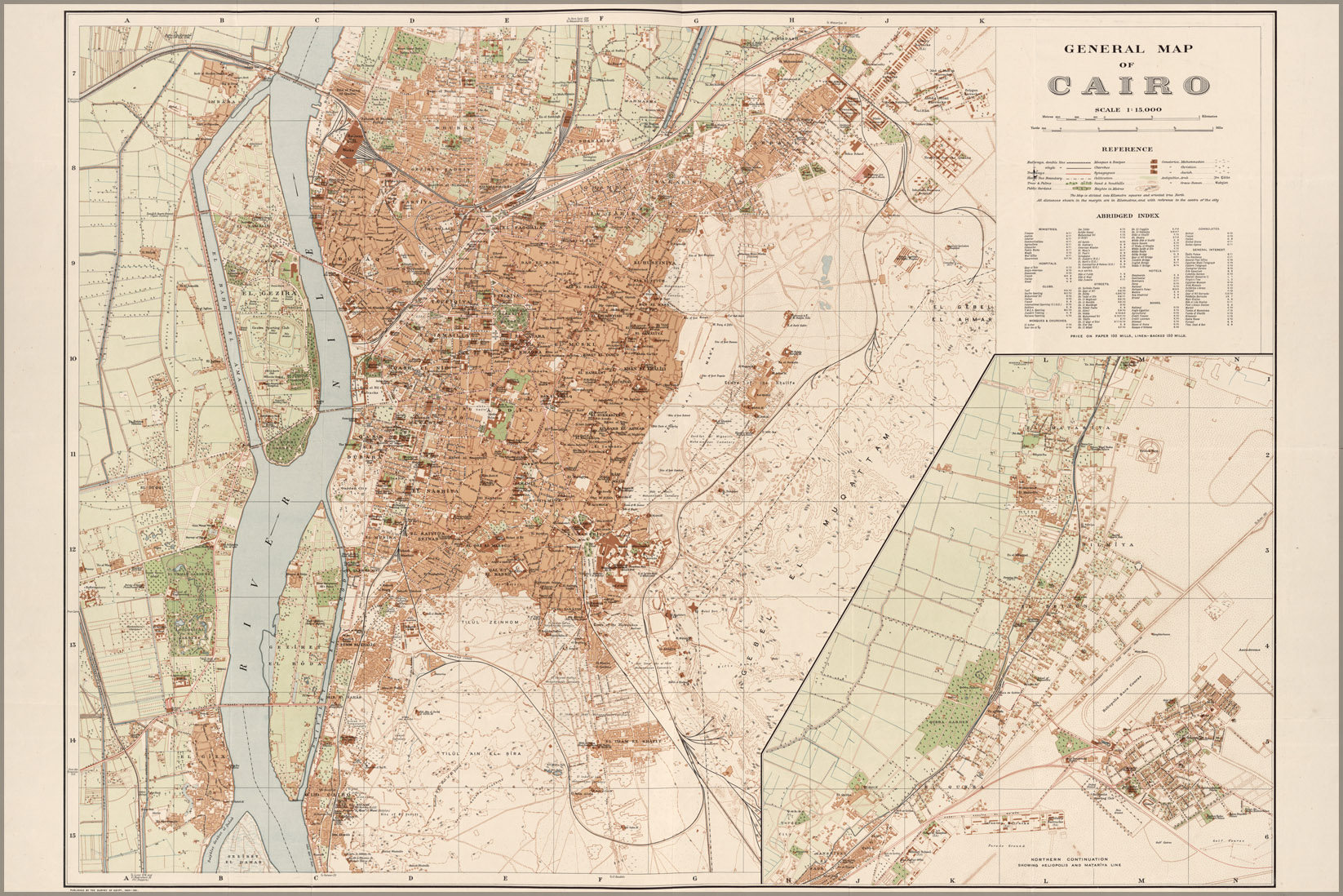 Poster, Many Sizes Available; General Map of Cairo Egypt 1920 - Etsy