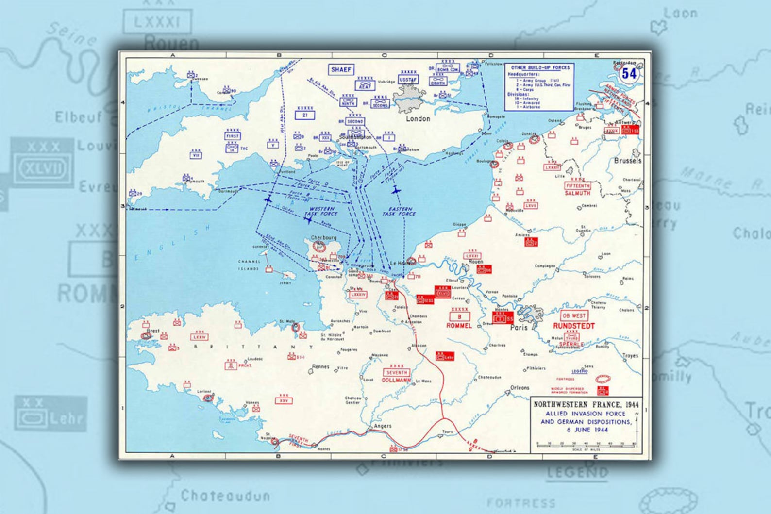 Poster, Many Sizes Available; D-day Map Assault Routes Into Normandy ...