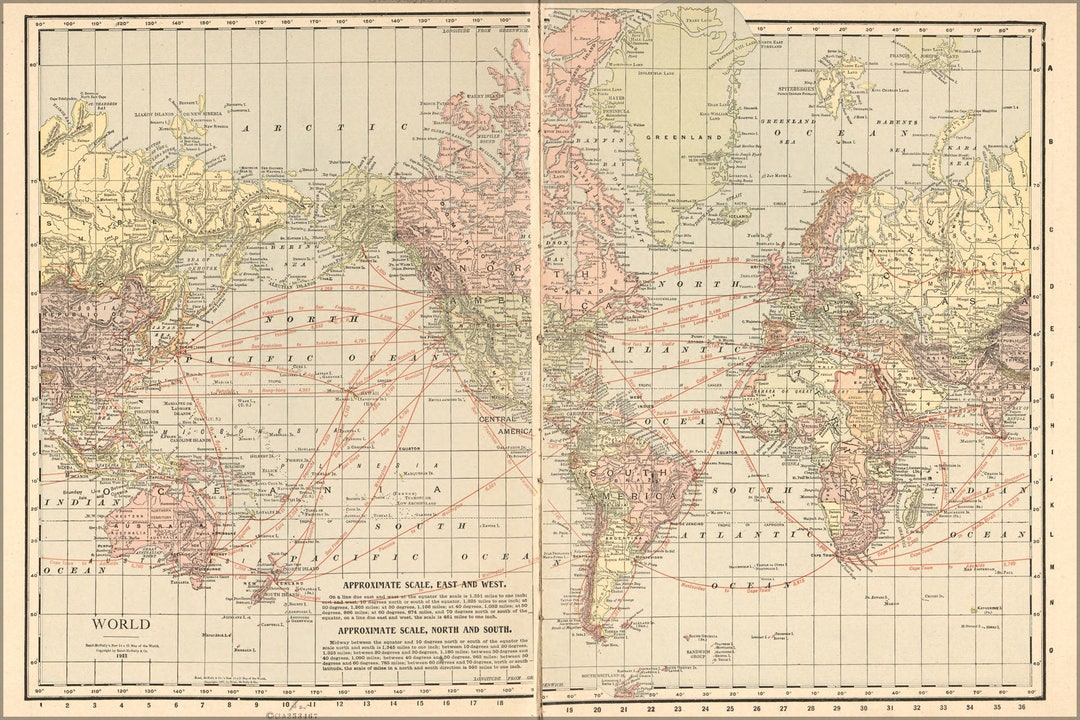 Poster, Many Sizes Available; Map of the World 1913 - Etsy