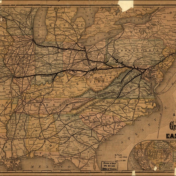 Ohio Railroad Map - Etsy