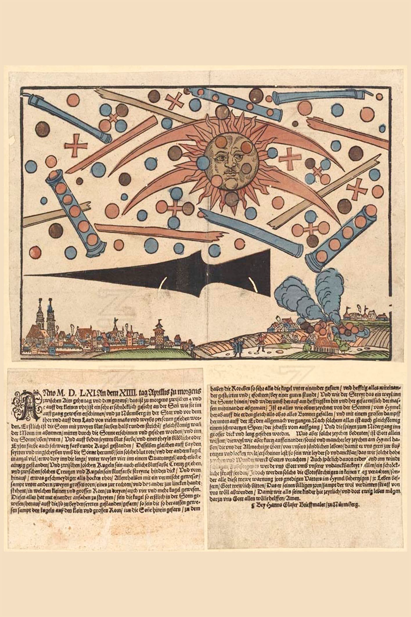 Poster, Many Sizes Available; 1561 Celestial Phenomenon Over Nuremberg ...