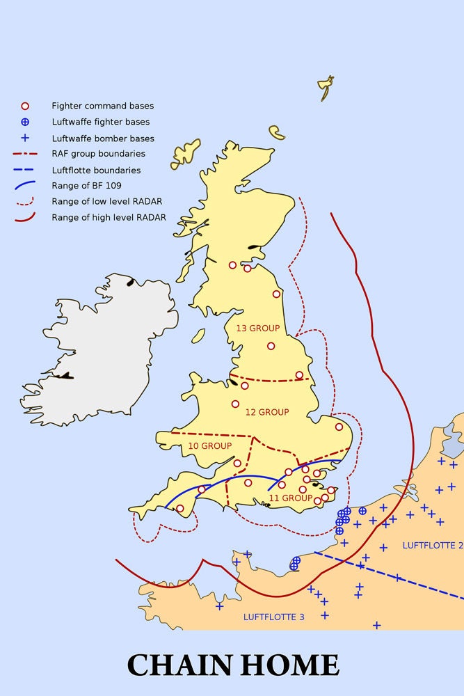Poster, Many Sizes Available; Chain Home Radar Cover, Bases and Group ...