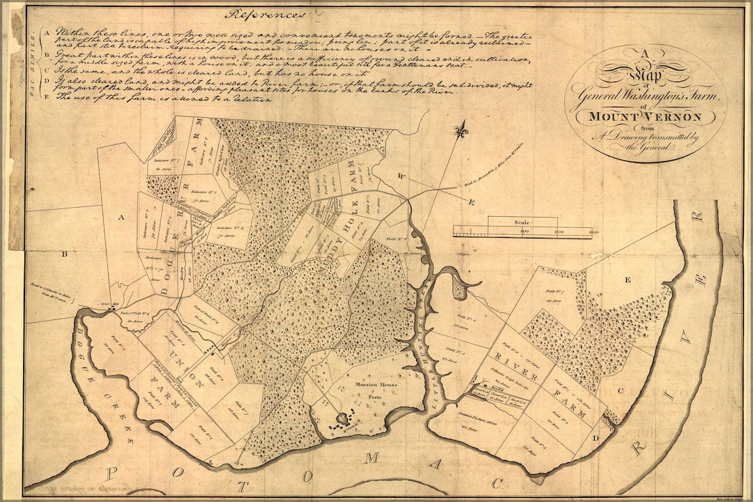 Poster, Many Sizes Available; Map of George Washington Farm Mount ...