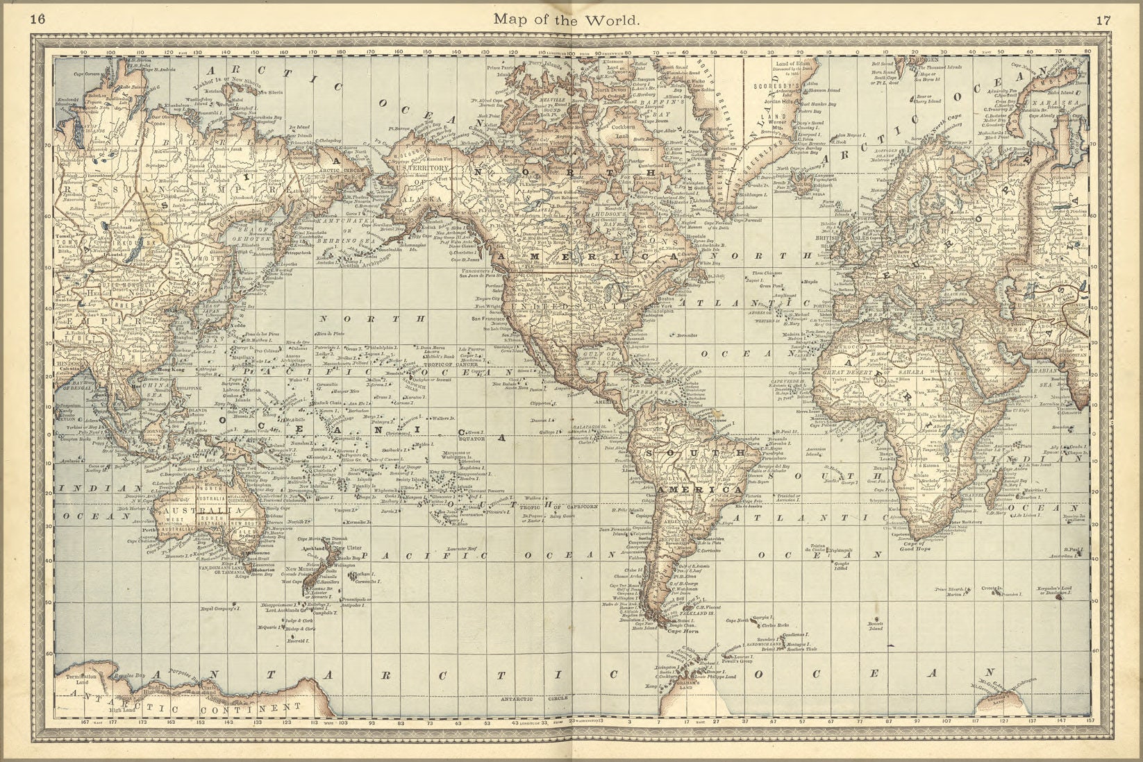 Poster, Many Sizes Available; World Map 1881 - Etsy