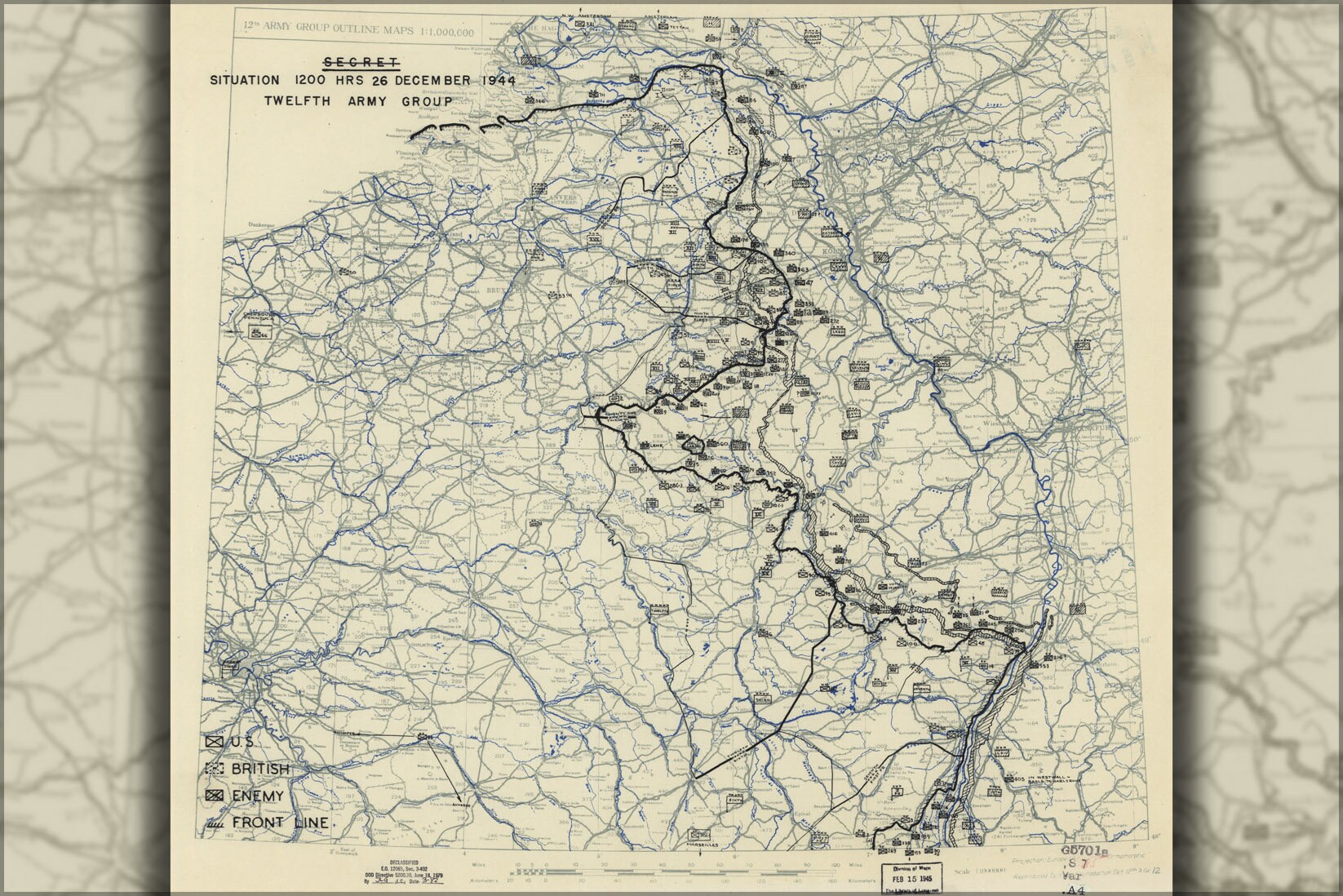 1944 Army Road Map France for sale | Only 2 left at -70%