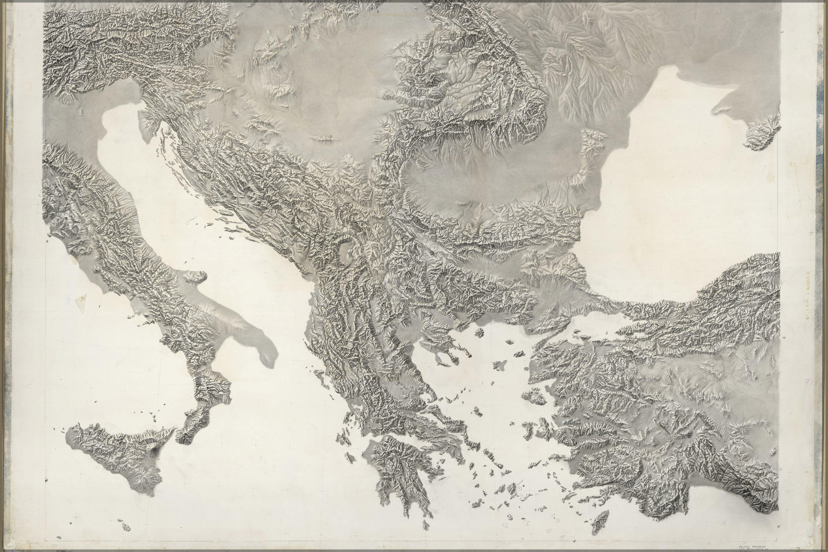 Poster, Many Sizes Available; Cia Terrain Map of Balkans Greece Serbia ...