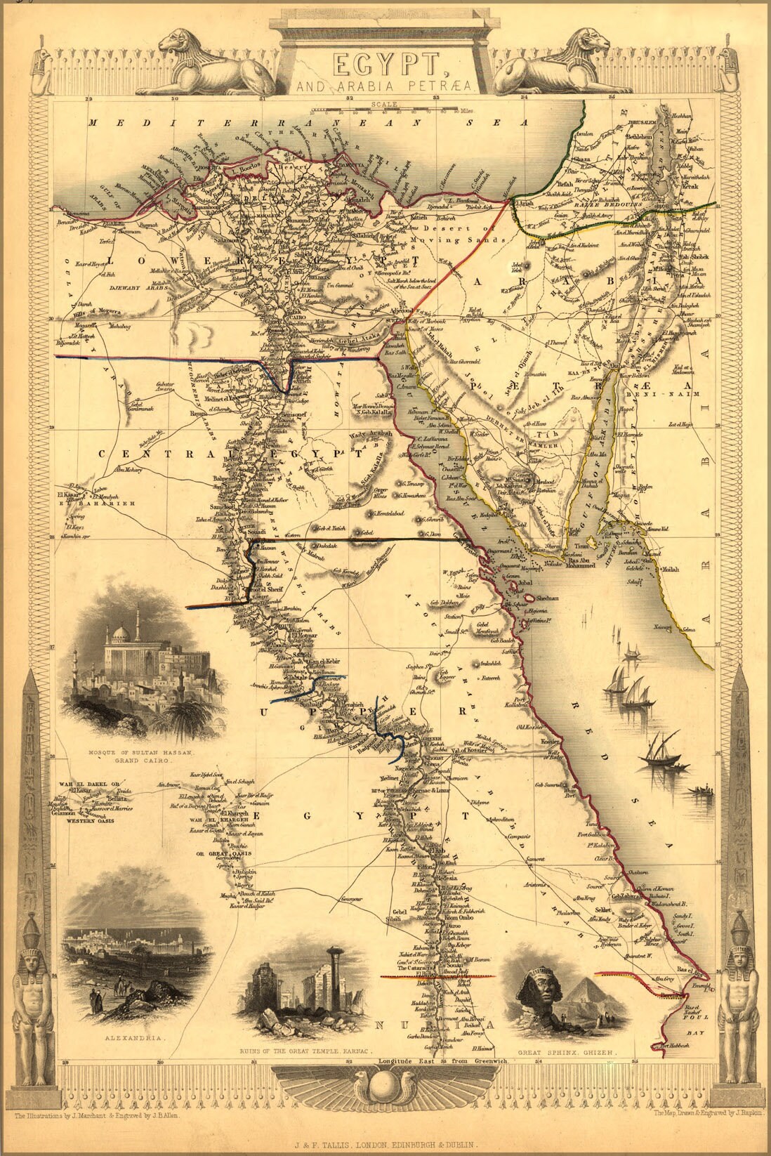 Poster, Many Sizes Available; Map of Ancient Egypt Published 1851 - Etsy