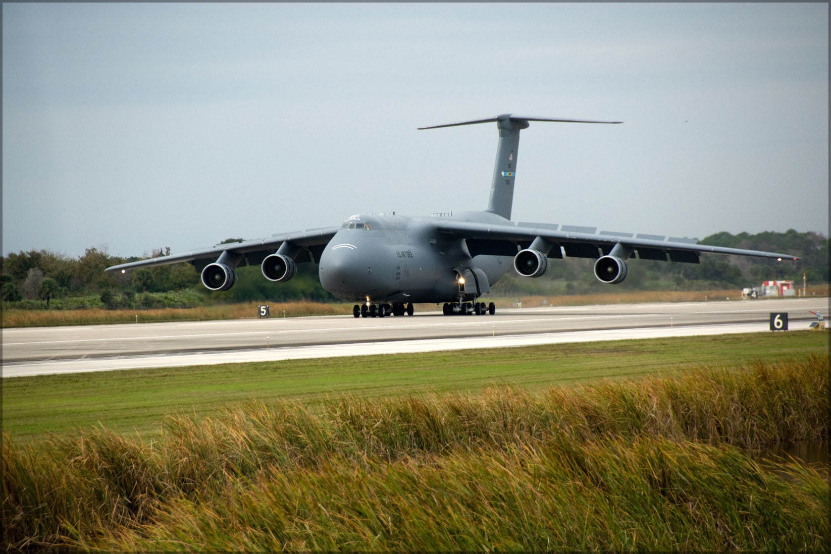 Poster, Many Sizes Available; Air Force C-5 Galaxy Aircraft at Space ...