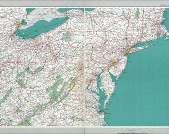 Mid Atlantic Map | Etsy