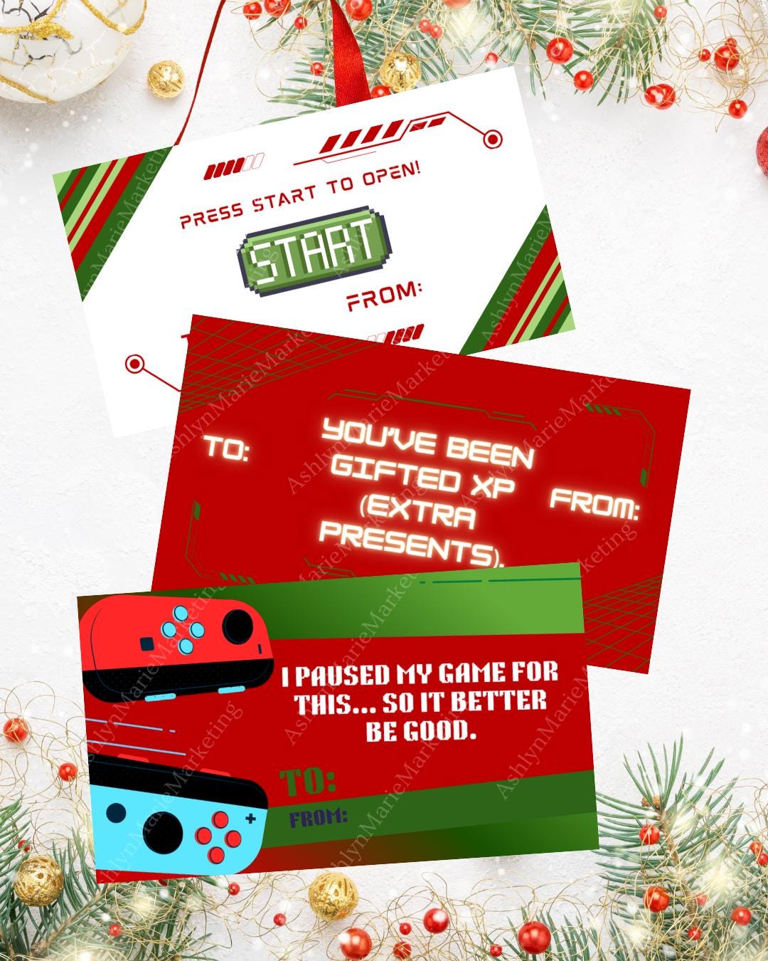 Gamer Christmas Gift Tags | Printable Holiday Tags for Gamers - Etsy ...