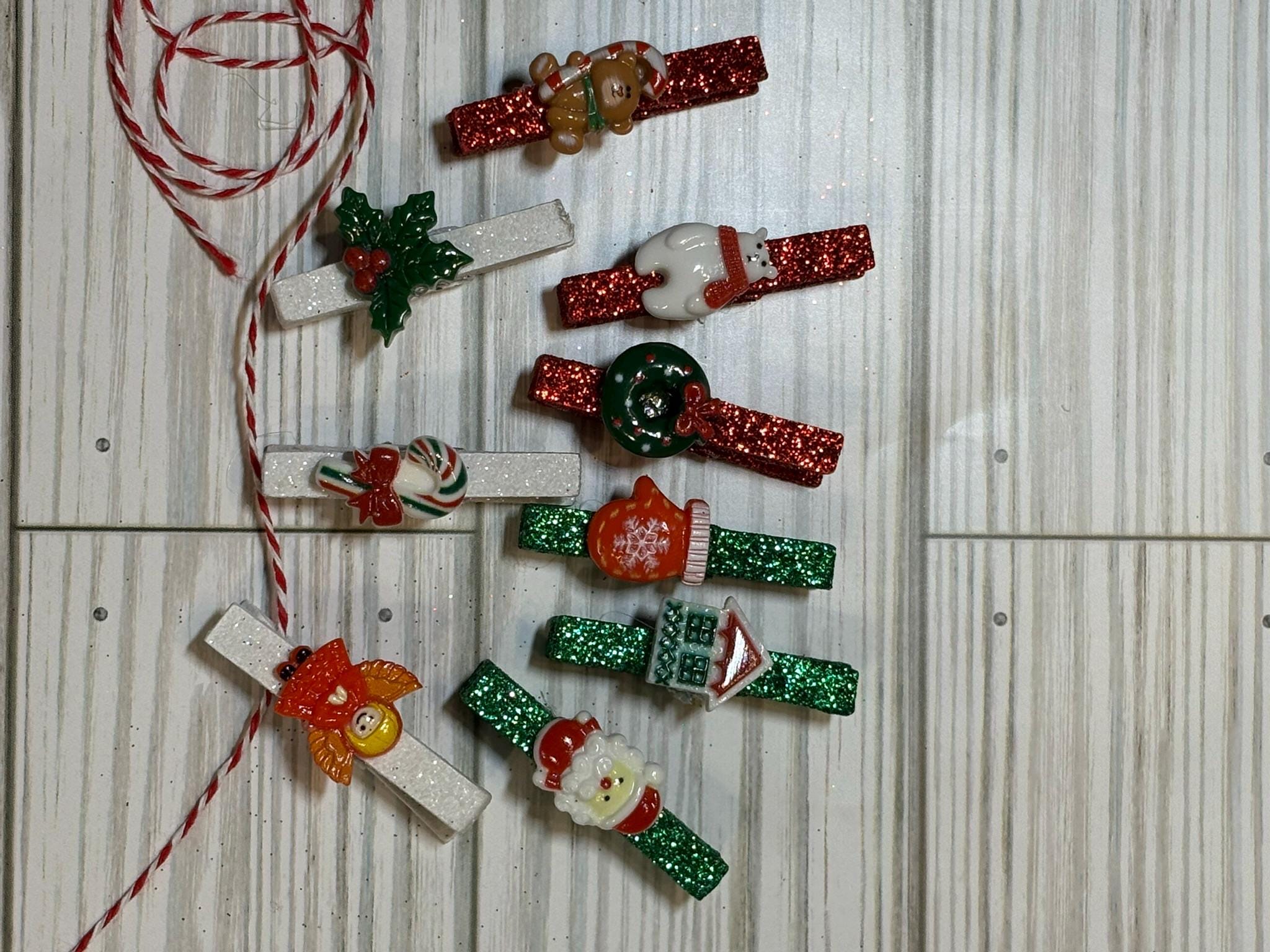 Christmas Clothespins, Set of Nine, - Etsy