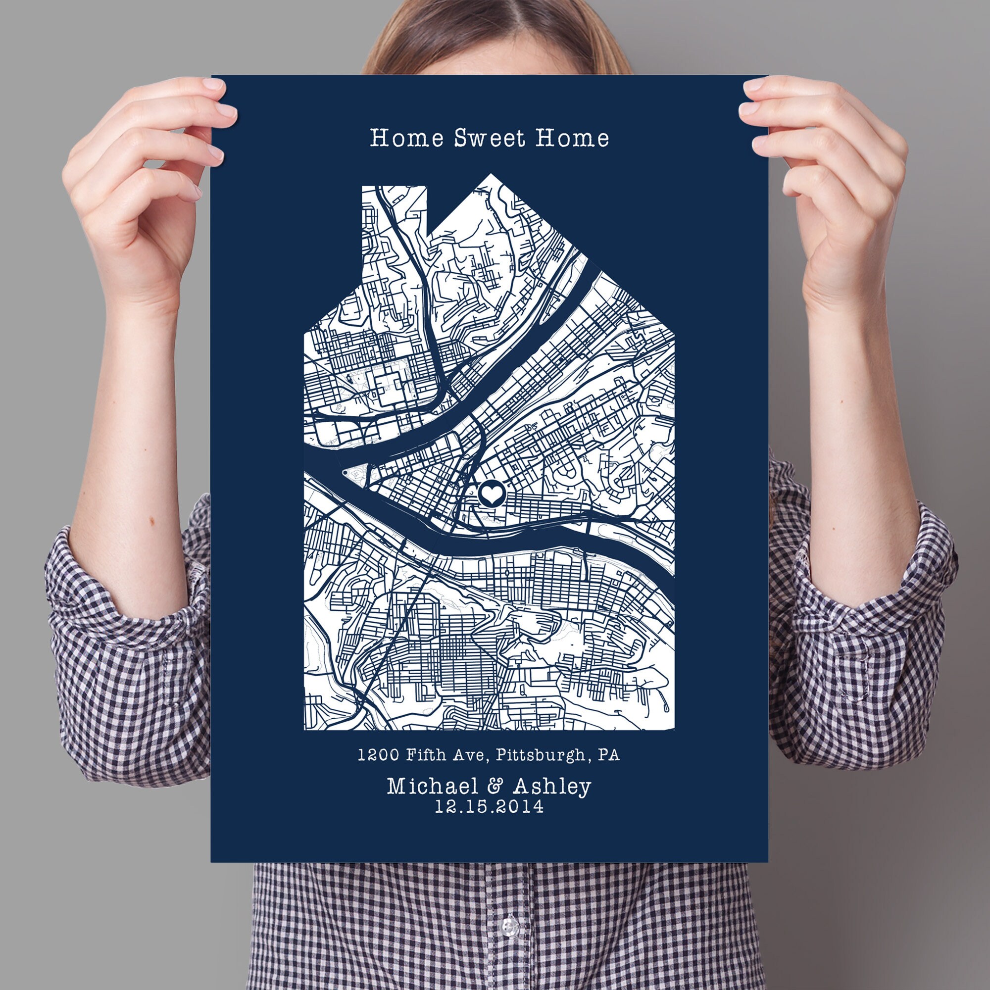 Our First Home Personalised Map Print First Home Map Print | Etsy