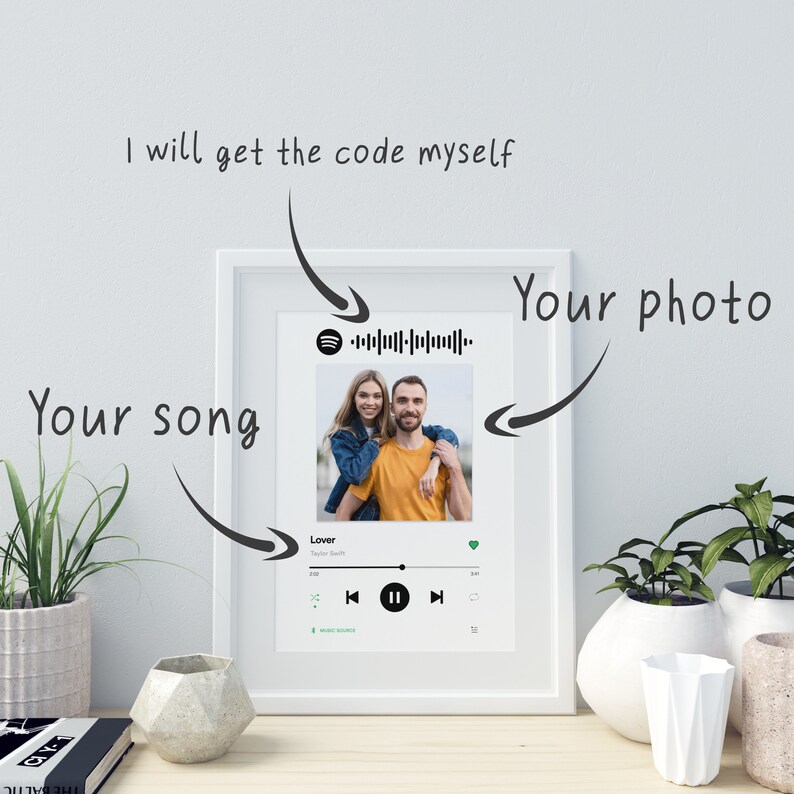 Spotify Code with Photo Personalized Print First Dance Song | Etsy