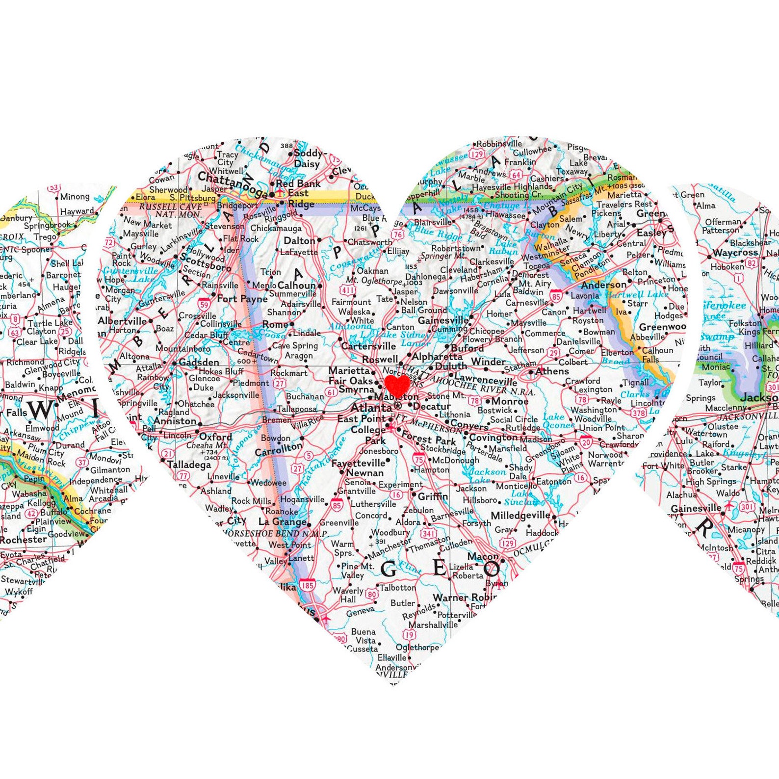 Heart Map Printable