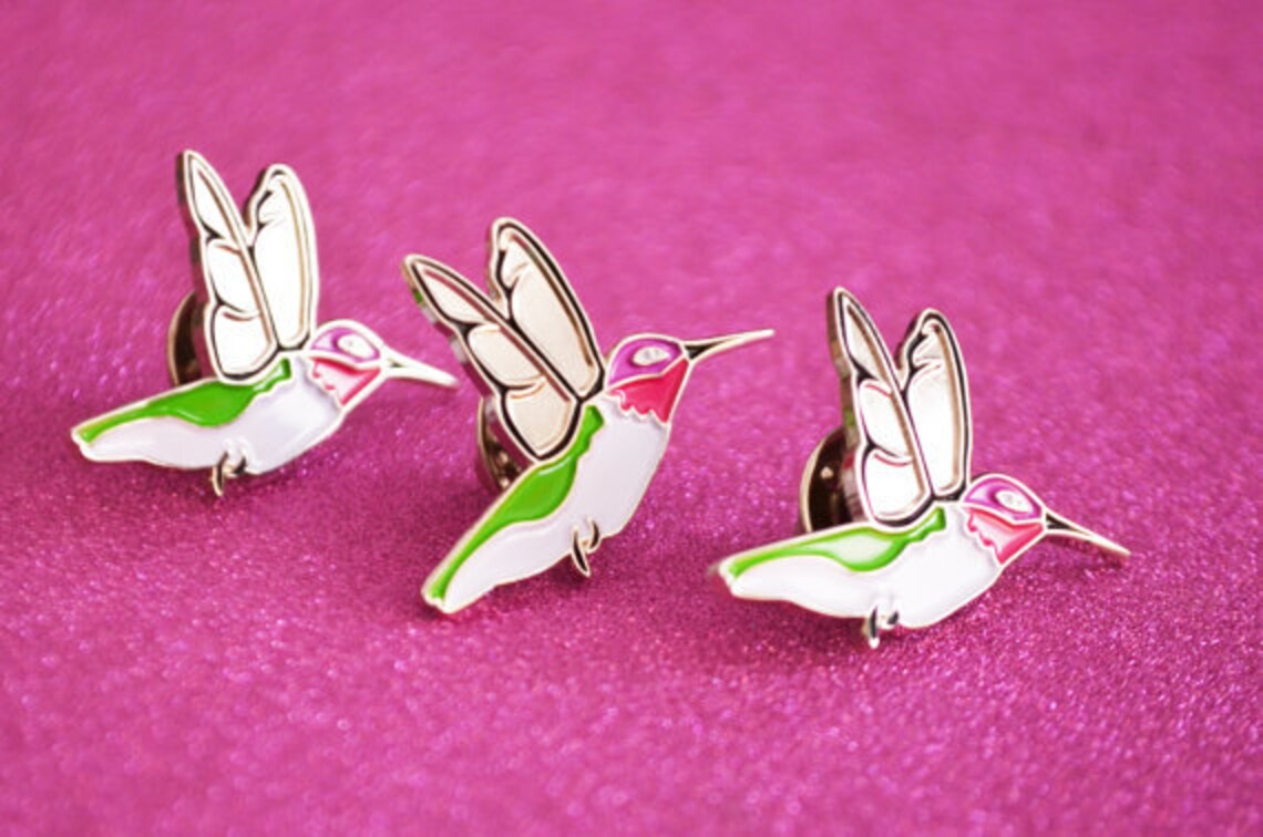 Hummingbirdhummingbird Pin Hummingbird Lapel Pinlapel - Etsy
