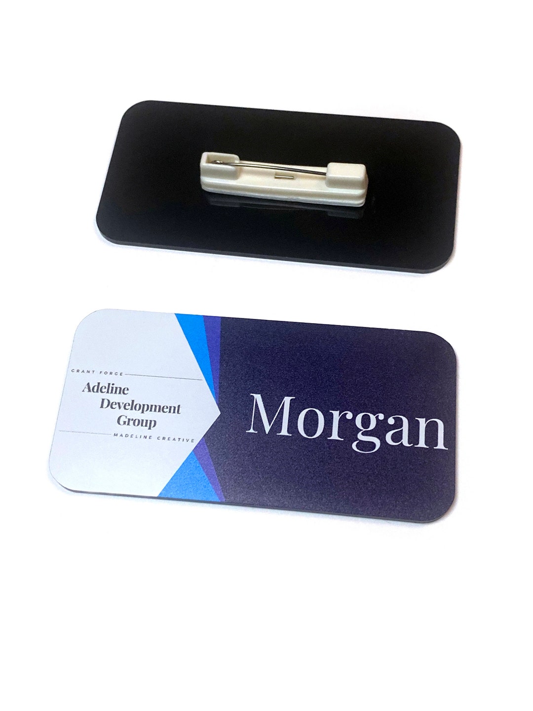 Personalized Name Tag With Pin-back – Custom UV Printed Badge for Work ...