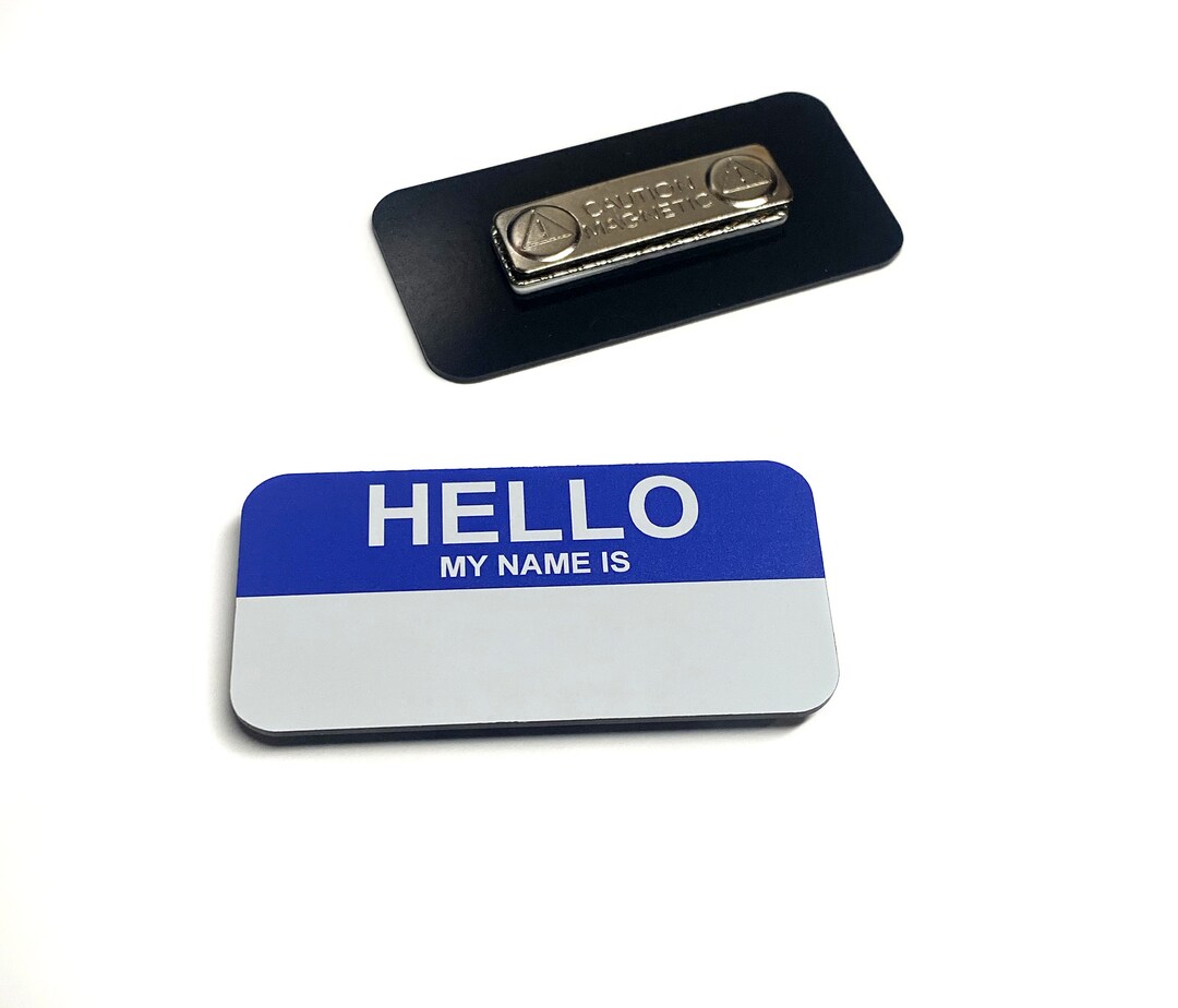 Hello My Name is Name Tag Badge Write Your Own Name With a Dry Erase ...
