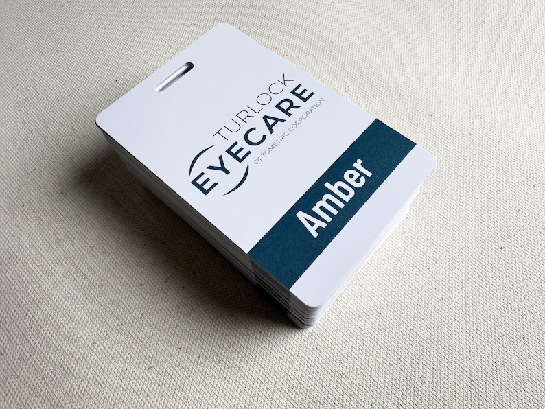 Personalized PVC ID Card: Custom UV Printed Badge With Slot - Etsy