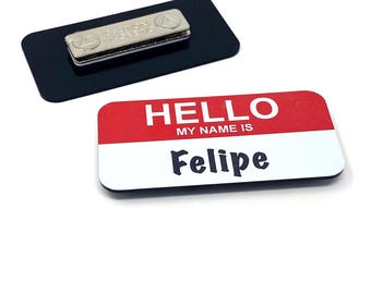 Personalized hello My Name Is Sticker Name Card Label, Custom Name Tag ...