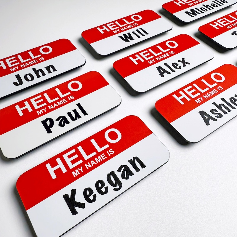Hello My Name is Stickers - Etsy