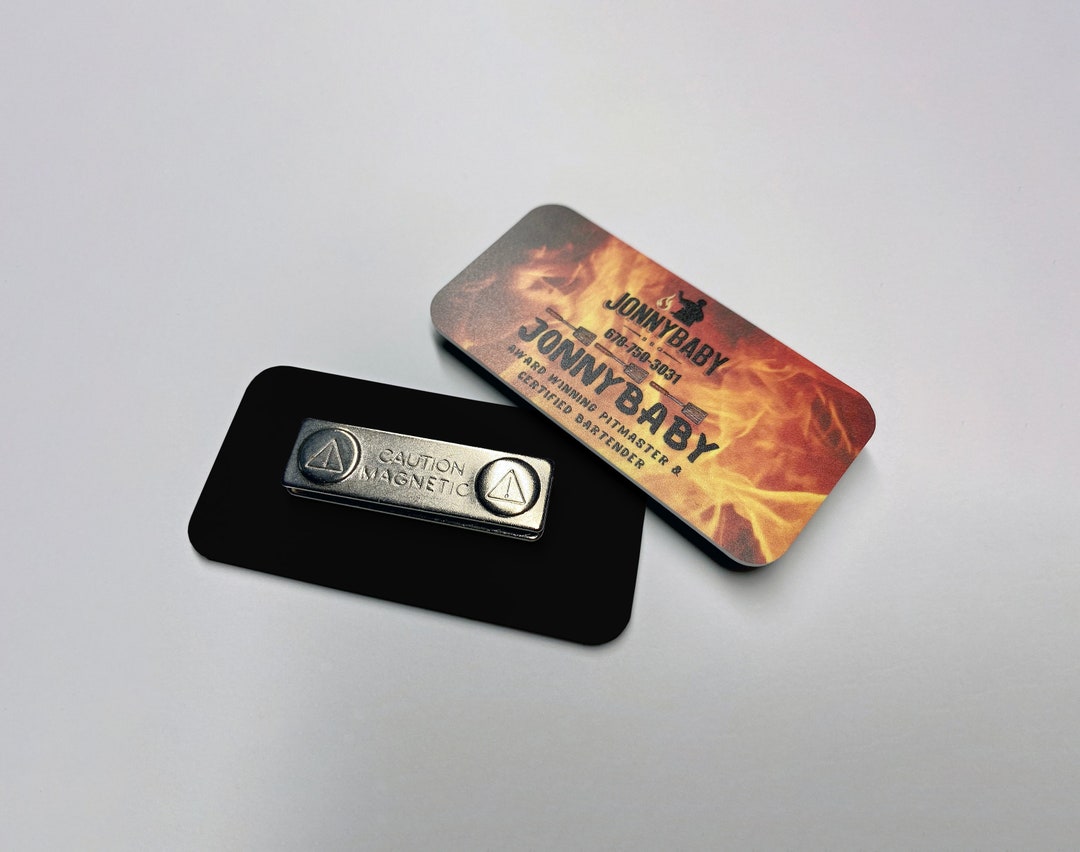 Custom Professional Name Tag Badge: Durable Magnetic Backing for ...