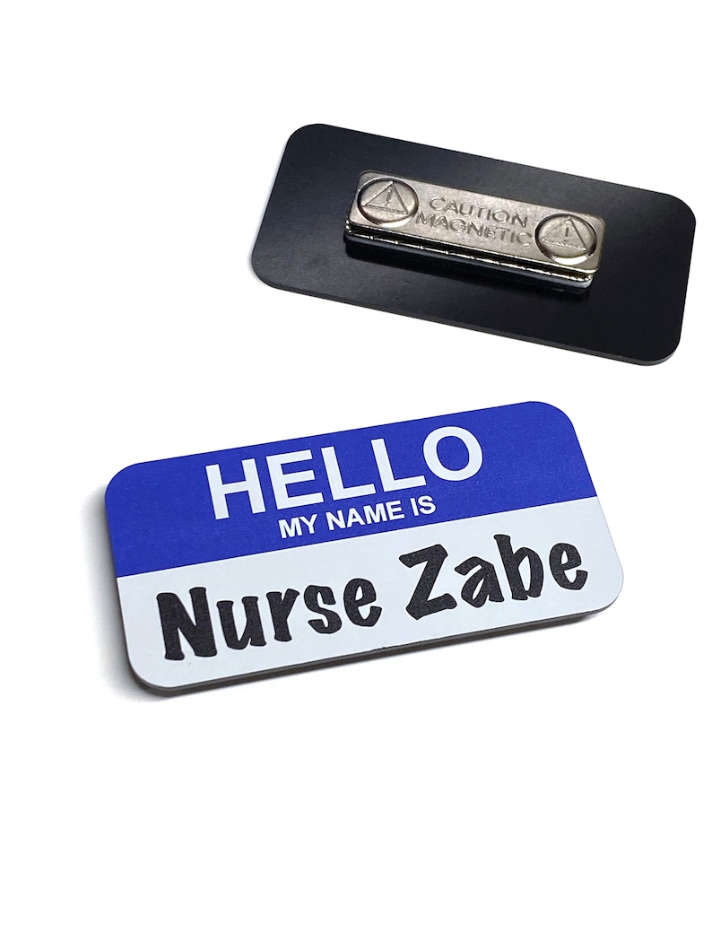 Hello My Name is Name Tag Badge - Etsy