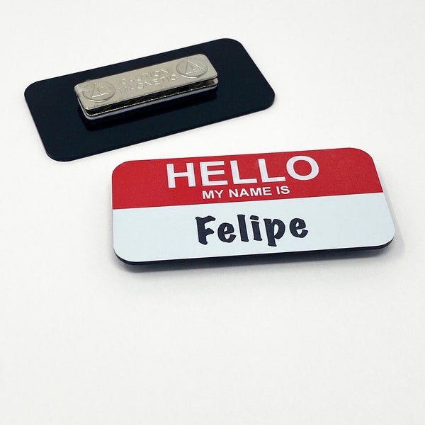Hello My Name is Badge - Etsy
