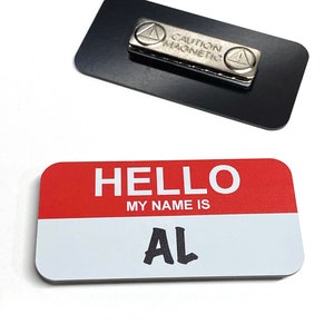 Hello My Name is Name Tag Badge for Professional Events, Parties, or ...