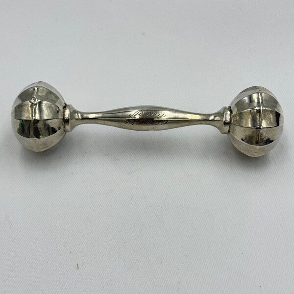 Silver Baby Rattle - Etsy
