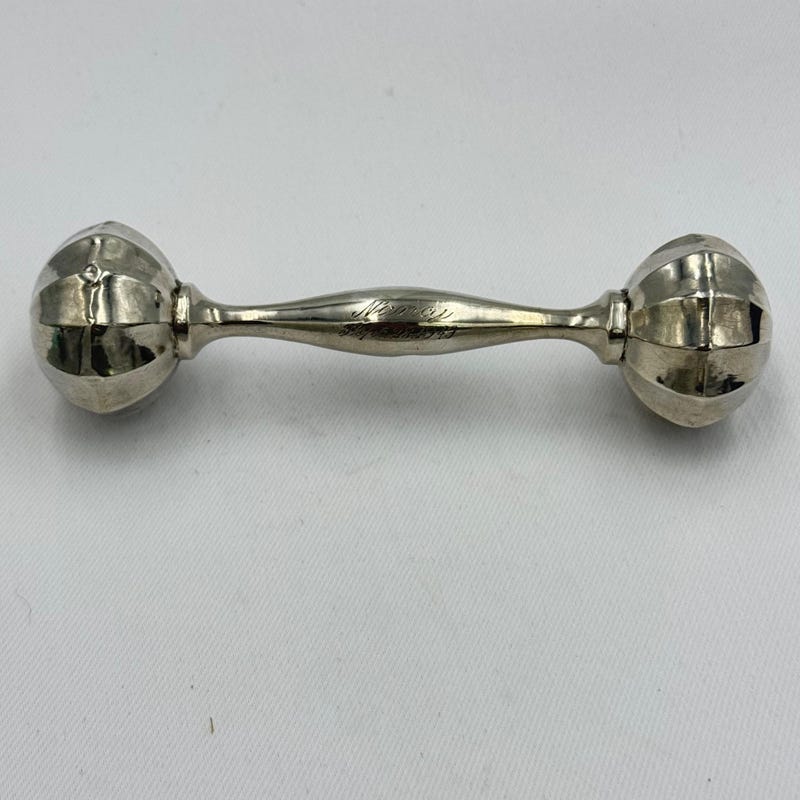 Silver Baby Rattle - Etsy