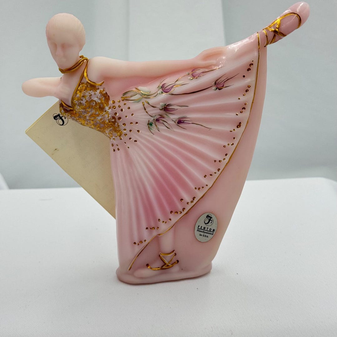 Handpainted Fenton Natalie Ballerina Glass Sculpture by Jon Saffell - Etsy