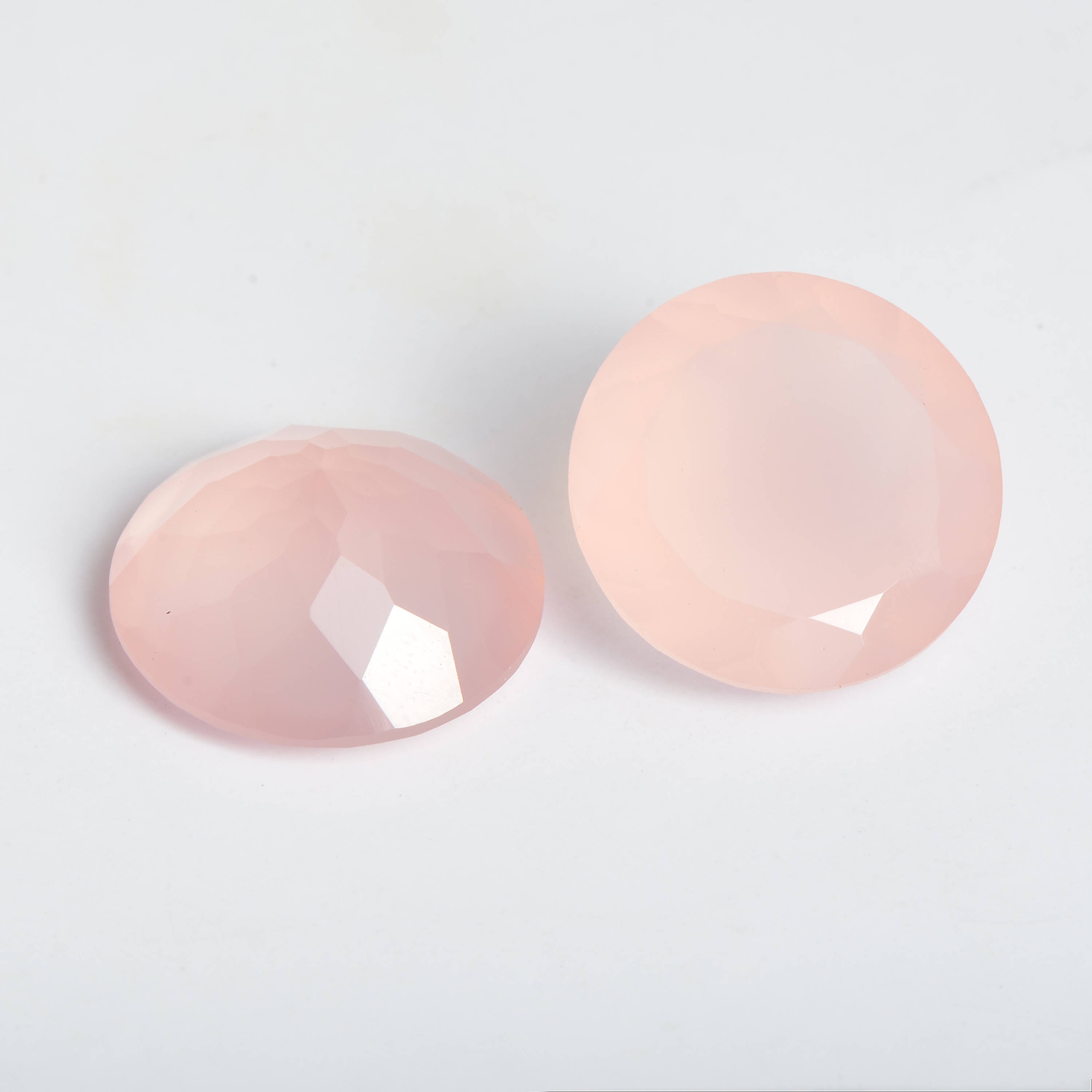 Natural Rose Chalcedony Calibrated Size 16mm Round Faceted Cut Rose ...