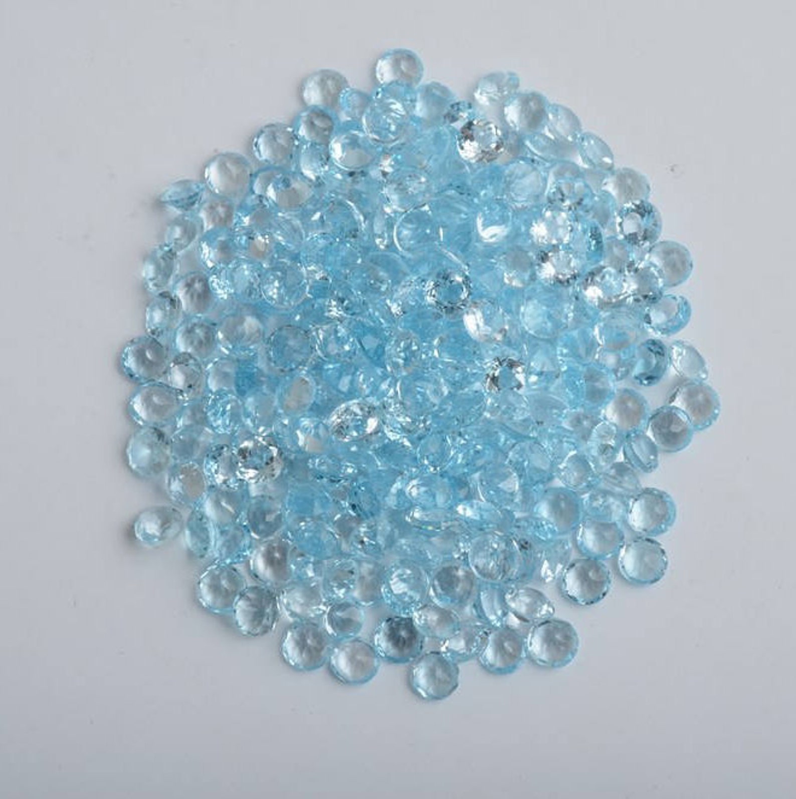 Natural Sky Blue Topaz Calibrated Size 5mm6mm Faceted Round - Etsy