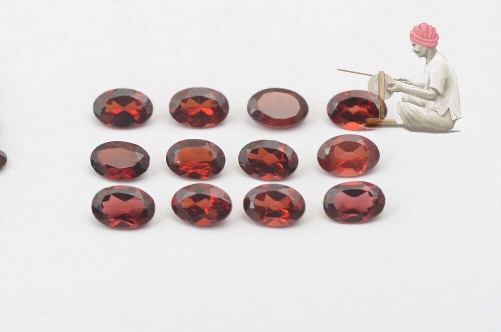 Natural Red Garnet Calibrated Size 5x7mm Faceted Cut Oval Red - Etsy