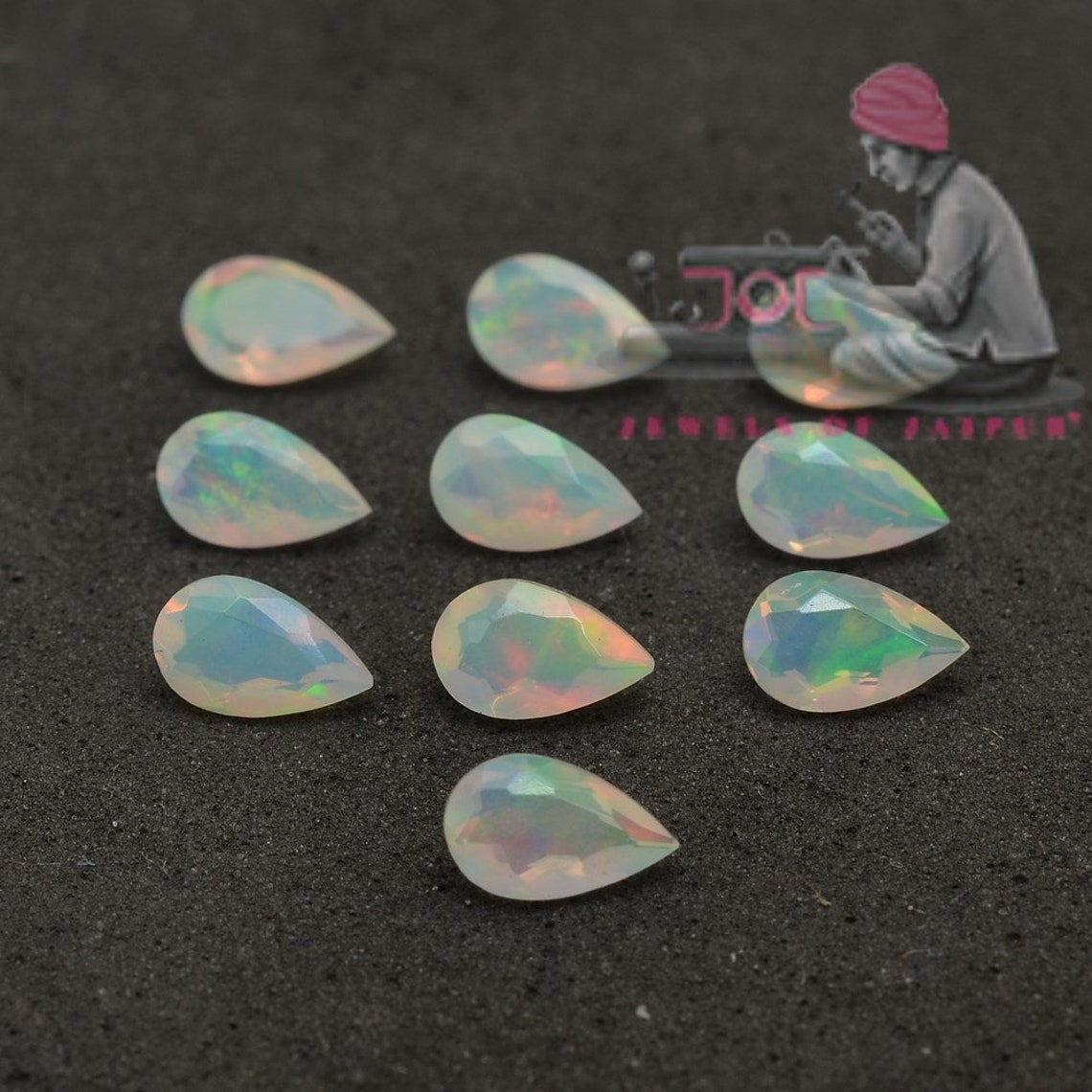 Natural Ethiopian Welo Fire Opal Gemstone 7x5mm Pear Cut Fire - Etsy