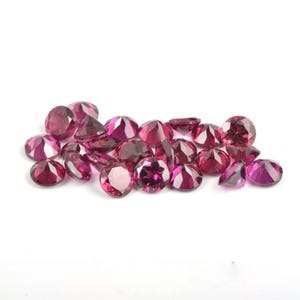 Natural Rhodolite Round Cut 5mm to 8mm Size Loose Gemstone - Round Pink ...